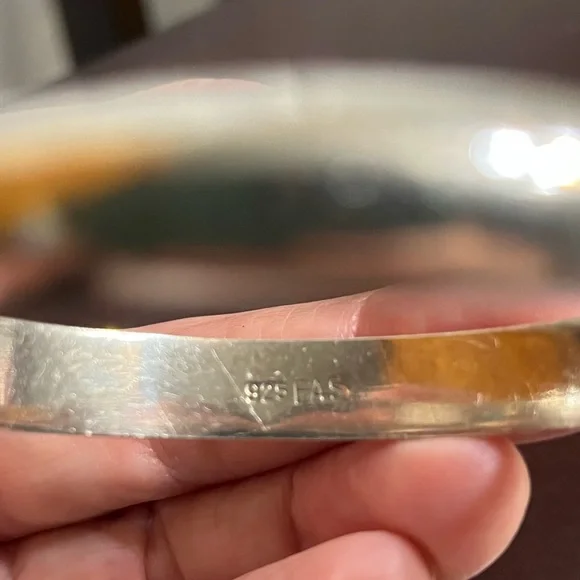 Fas | Jewelry | Vintage Estate 925 Sterling Fas Hinged Cuff | Poshmark